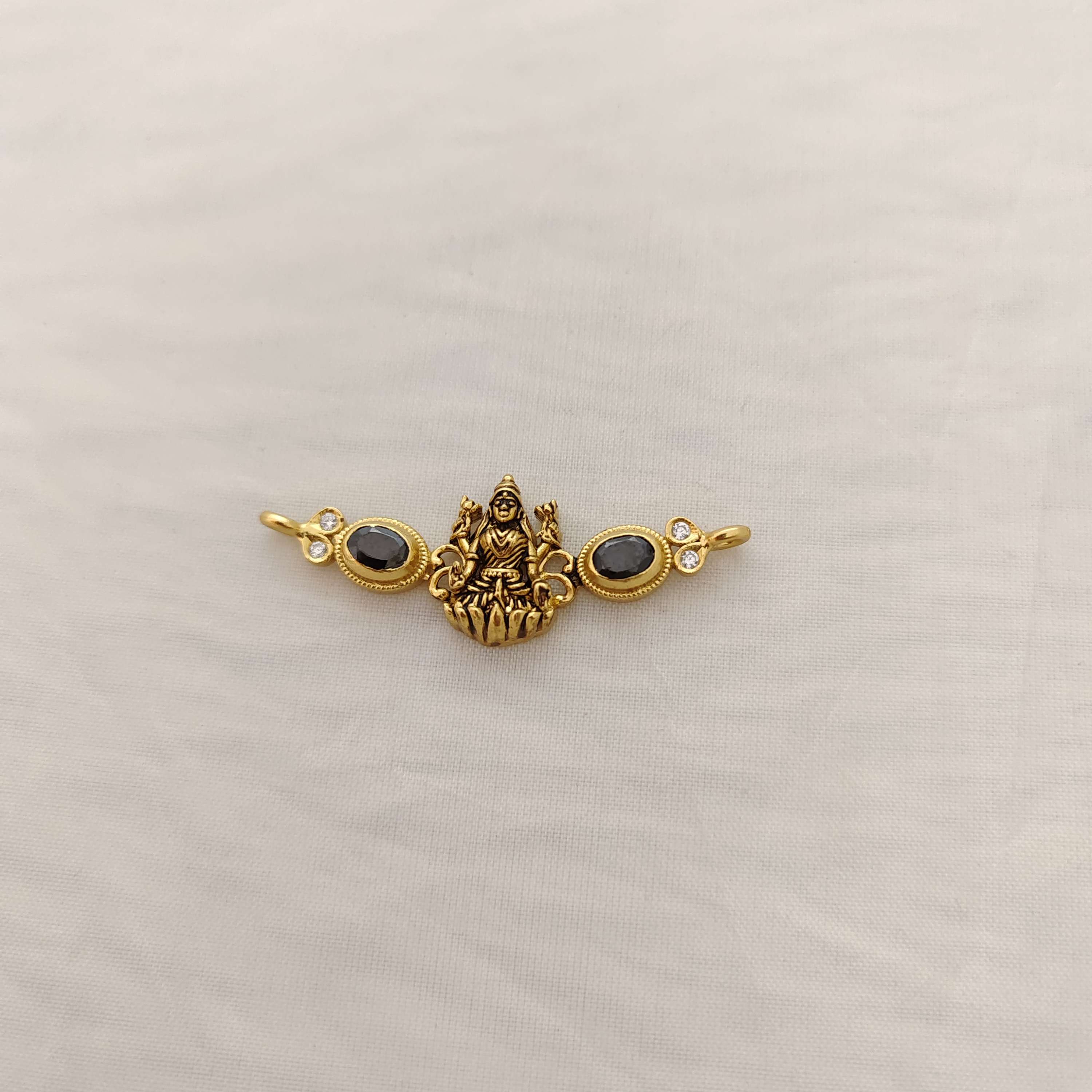 Silver lakshmi devi black stone | Ramala Jewelry / Ramala Collections